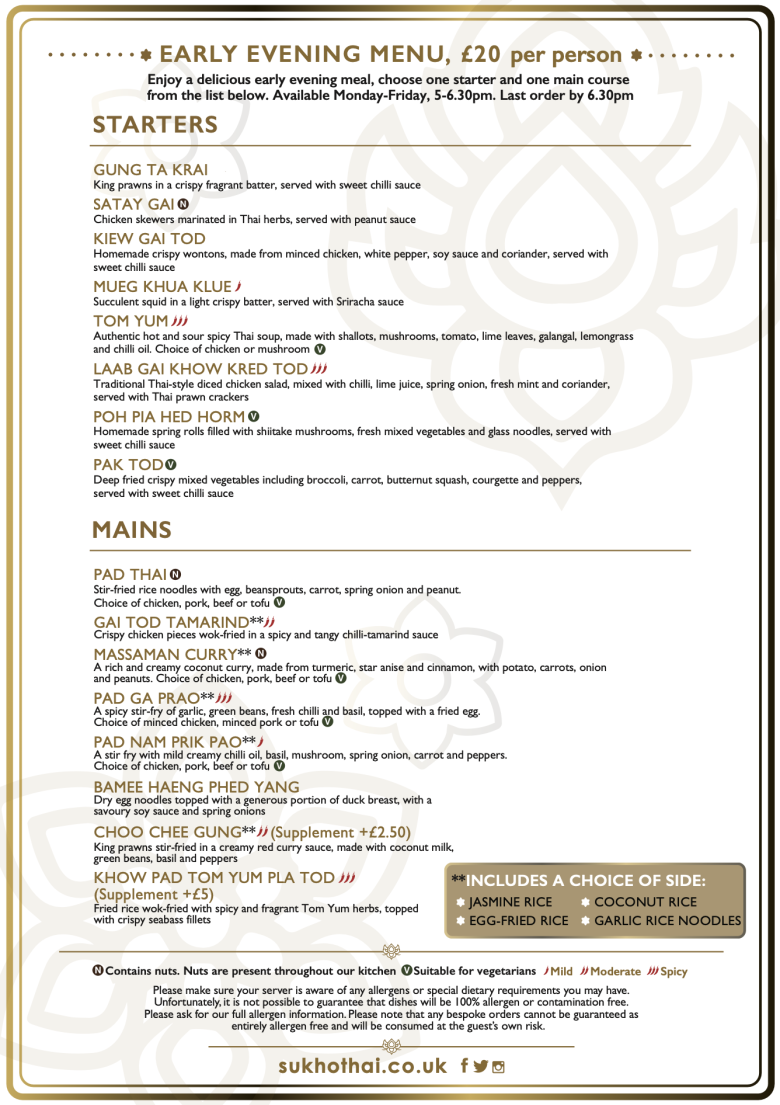 Menu Leeds – Sukhothai